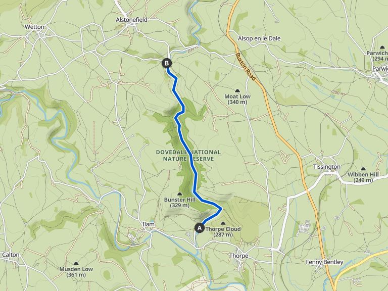 Dovedale Stepping Stones Walk (One way) [PeakDistrict.org] | hike | Komoot